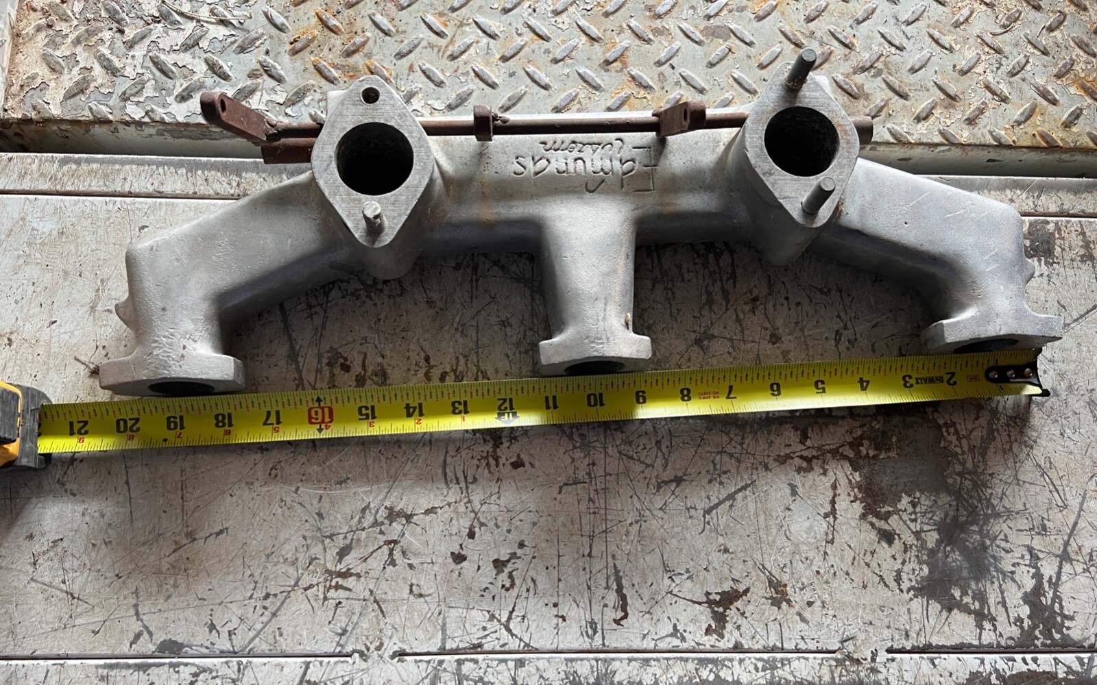 30's 40's 50's Rare Vintage EDMUNDS Custom Chevy 2x1 bbl Intake for 216 ...