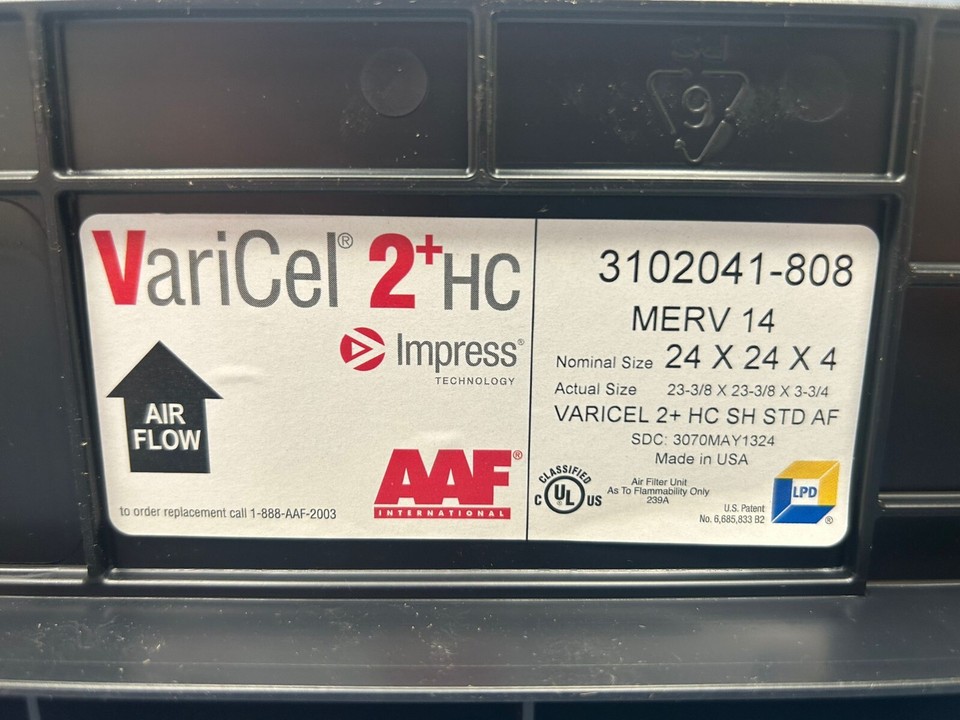 AAF VariCel® 2+ HC SH STD AF 3102041-808 Marv 14 24x24x4 Air Filter | eBay