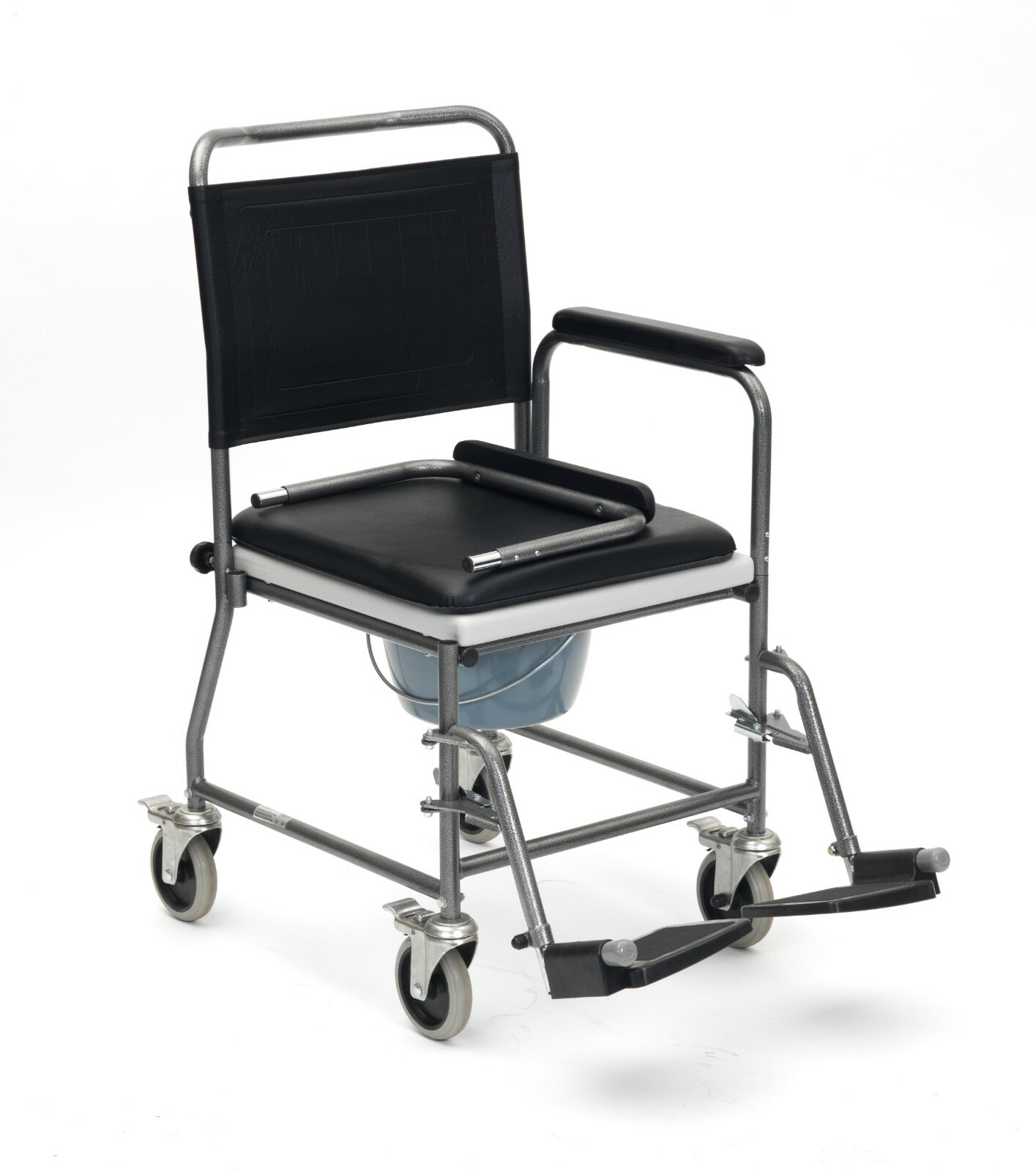 Drive Mobile Wheeled Commode Chair, Padded Shower Seat with Wheels ...