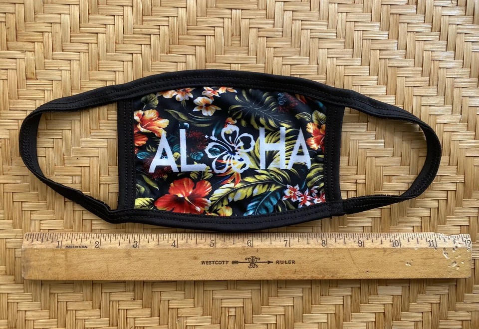 Face Mask Adult Washable Hawaii Fabric Facemask washable Aloha floral ...