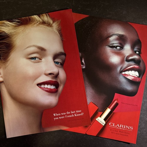 2001 • CLARINS Lipstick print ad • Y2K Fashion vogue vanity fair allure ...