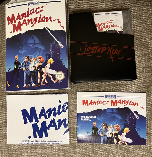 Maniac Mansion Limited Run NES Complete w/ Manual, Poster, Nes Game ...