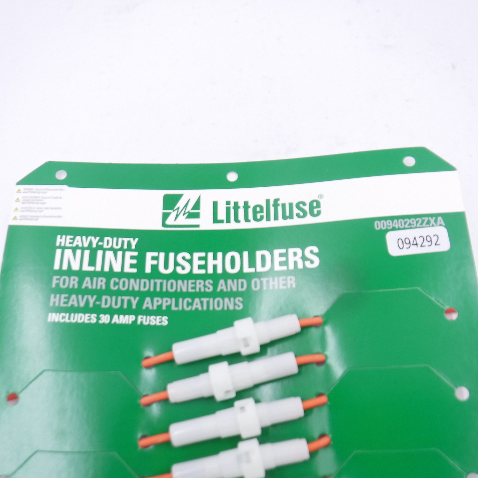 LITTELFUSE HEAVY DUTY INLINE FUSE HOLDER 30 AMP FUSES 00940292ZXA for ...