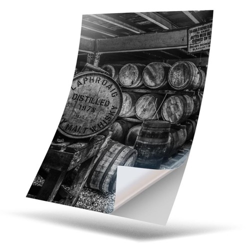 1 x Vinyl Sticker A5 - BW - Scottish Distillery Whiskey Barrels #37286 ...