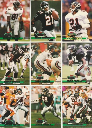 (13) 1993 Stadium Club Atlanta Falcons (2 Series Team Lot) See Scans ...