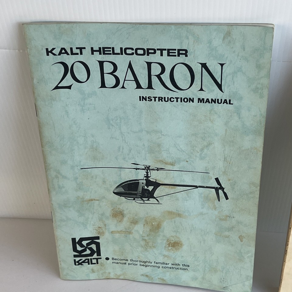 Kalt 20 Baron Helicopter Project FOR PARTS O.S. MAX Vintage Incomplete ...
