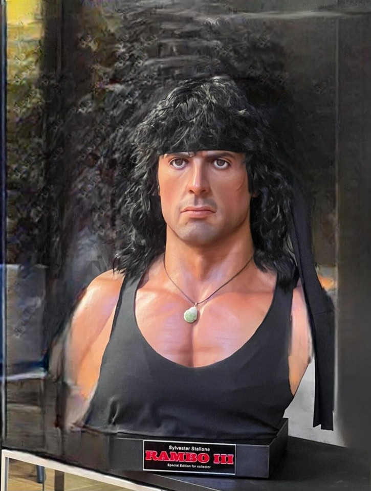 SYLVESTER STALLONE RAMBO 3 1:1 Full Size Prop Life Bust statue ...