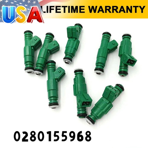 8X 42lb Green Fuel Injectors Fits For GM Ford TBI LT1 LS1 LS6 V8 440cc ...