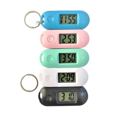 Pocket Watch Luminous Key Ring Watch LCD Display Study Library Small ...