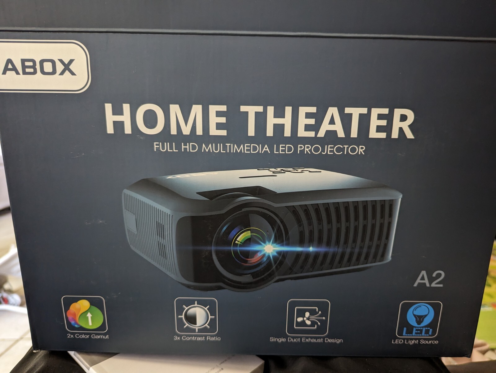 ABOX A2 HD LED Home Theater Projector 720p Native, 1080p Supported | eBay