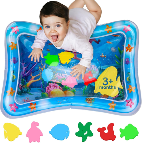 Tappetino Acqua Neonato – Tappeto Sensoriale Gonfiabile per Tummy Time ...