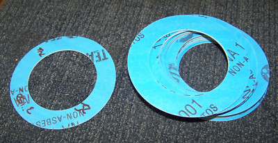 Teadit Non-Asbestos NA-1001 Nitrile Gaskets 3 1/2" ID X 5 3/8" OD 25 ea ...
