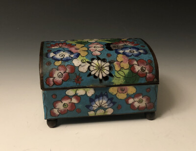 Antique Chinese Cloisonne Enamel Small Box | eBay
