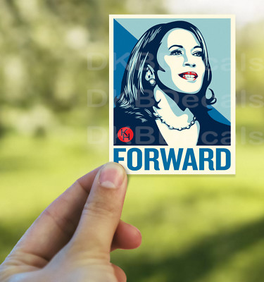 NEW - Kamala Harris "FORWARD" Campaign Glossy Vinyl Sticker - 4.25" x 5 ...