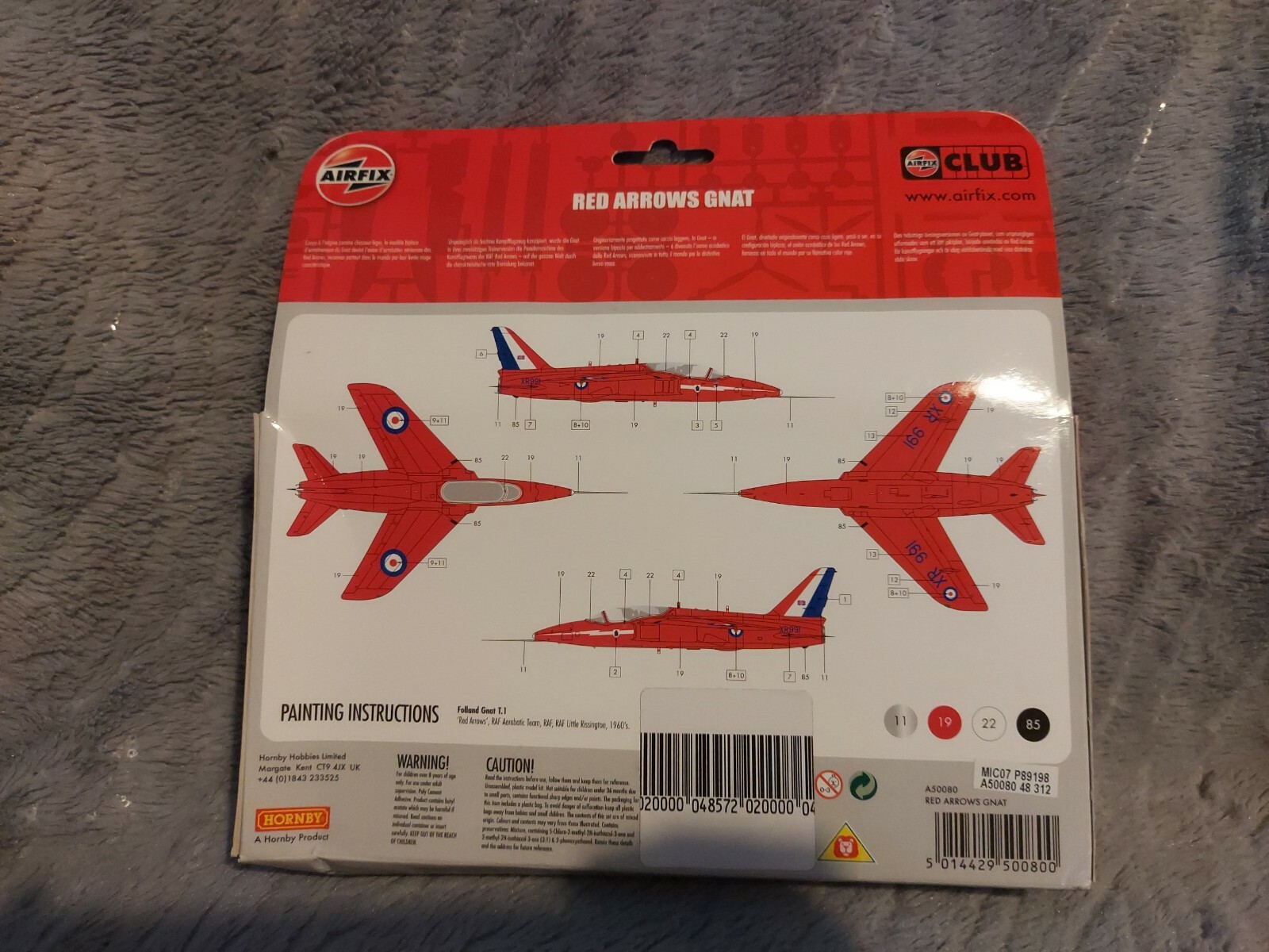 Airfix Red Arrows Gnat 1 72 Scale Model Kit Starter Set for sale online ...