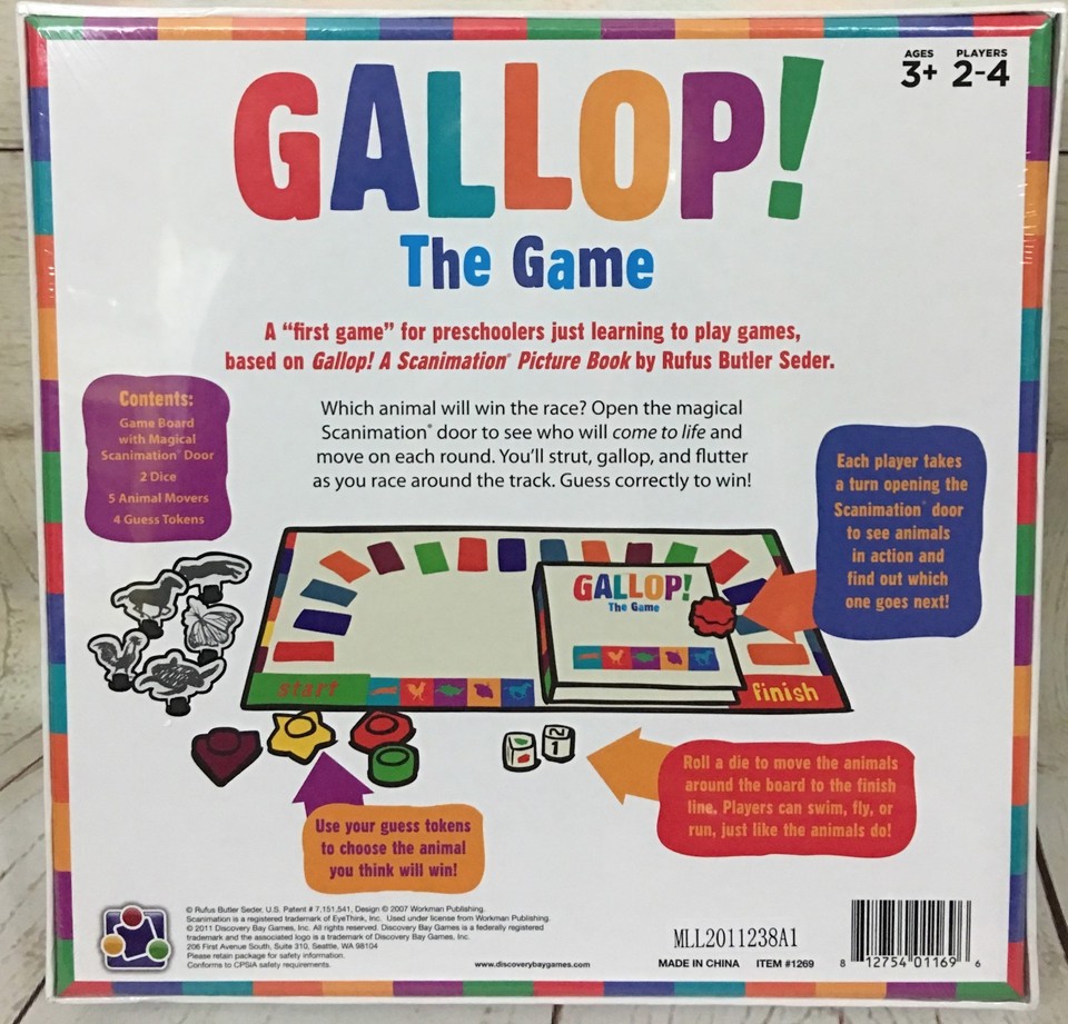 Gallop The Game Preschool Based on On Scanimation Book Rufus Butler ...