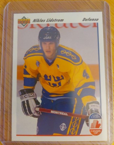 Niklas Lidstrom Rookie Card. 1991-92 Upper Deck. Card 26 Canada Cup. | eBay