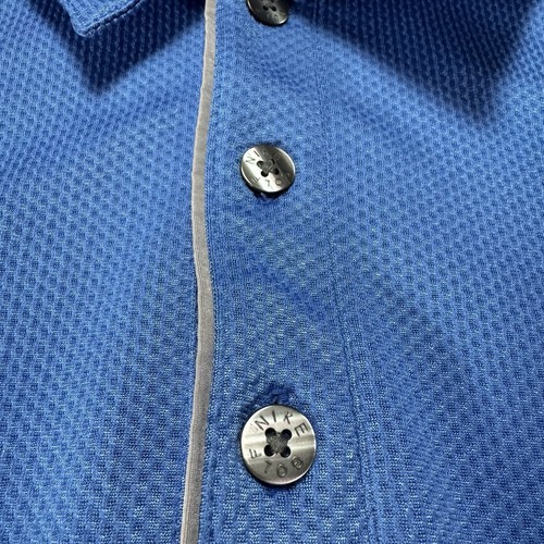 Nike Golf Sphere React Polo Shirt Men’s Size M Royal Blue Gray Stripe ...