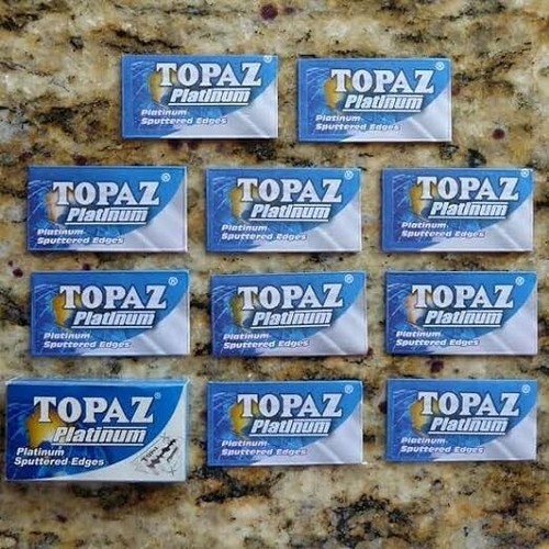 Topaz Platinum Double Edge Razor Blade Stainles steel Blades Pack Of ...