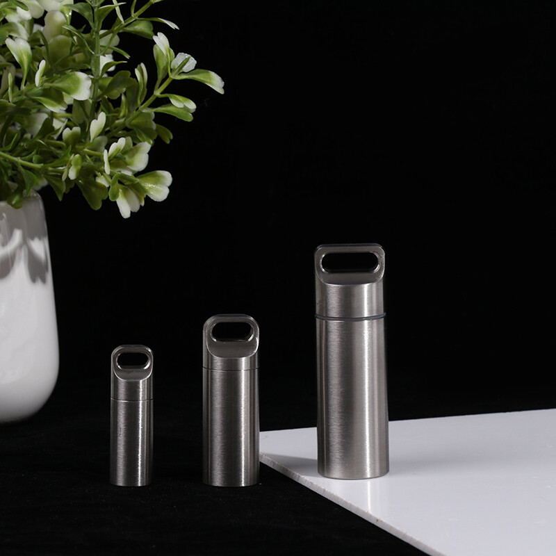 Titanium Mini Waterproof Pill Box Portable Pill Container Pill Storage ...