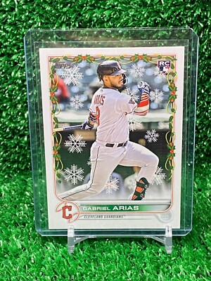 Gabriel Arias 2022 Topps Holiday SP 865 Candy Cane Sleeve Short Print ...
