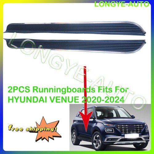 2PCS Running Board fits for HYUNDAI VENUE 2020-2024 Side Step Nerf Bars ...