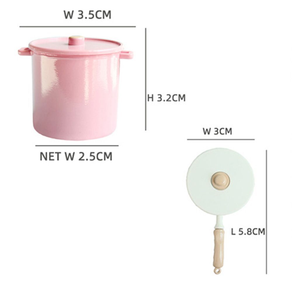 Mini Kitchen Furniture Miniature Soup Pot Dollhouse Kitchenware ...