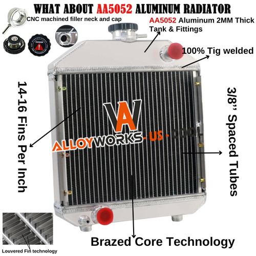 Aluminum 2 Row Radiator Fit Yanmar Tractor 240 1700 2000 YM240 124460 ...