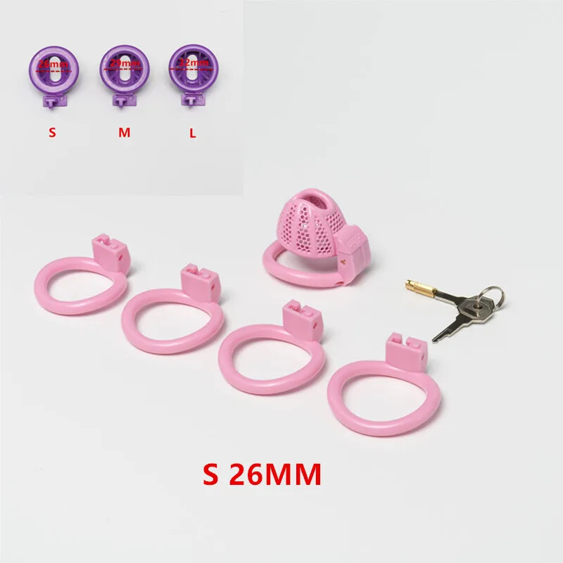Gridding Lightweight Chastity Cage Positive/Negative with 4 Ring ...