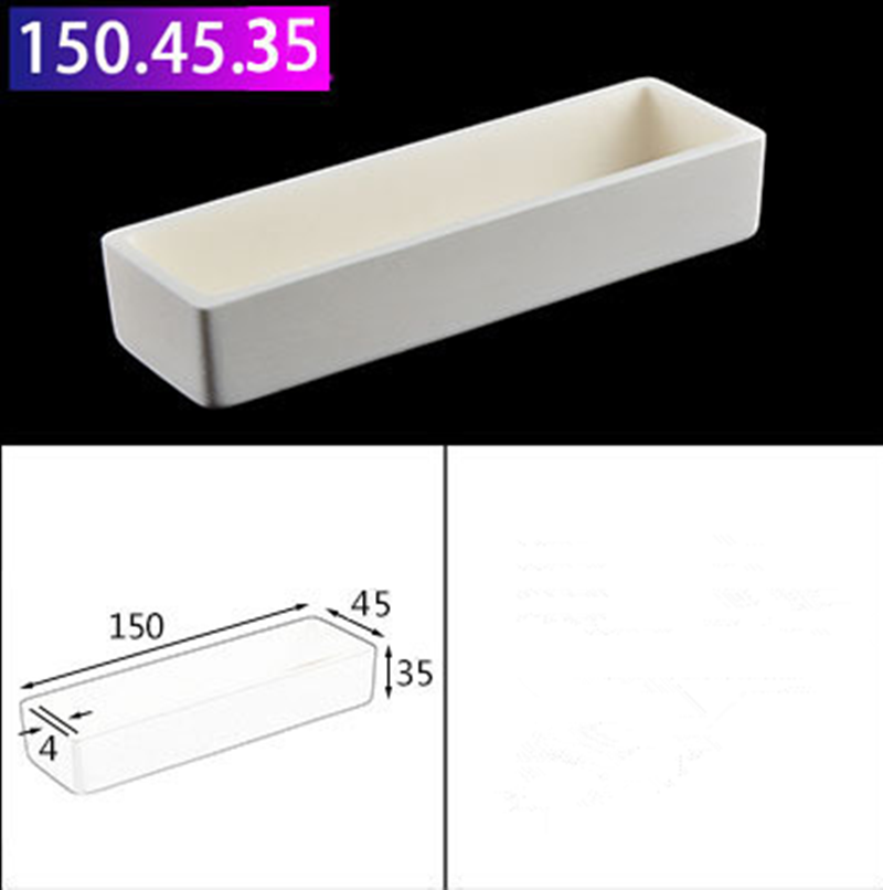 New 1pc 150*45*35mm 99% alumina thermal analysis crucible rectangle ...