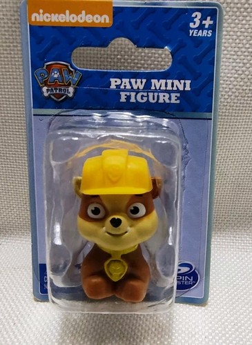 PAW PATROL RUBBLE MINI 2” ACTION FIGURE TOY DOG SPIN MASTER (BRAND NEW ...