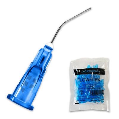 200 Blue 23 Gauge Etch Dental Pre Bent Flow Dispensing Tips (2 Bags) | eBay