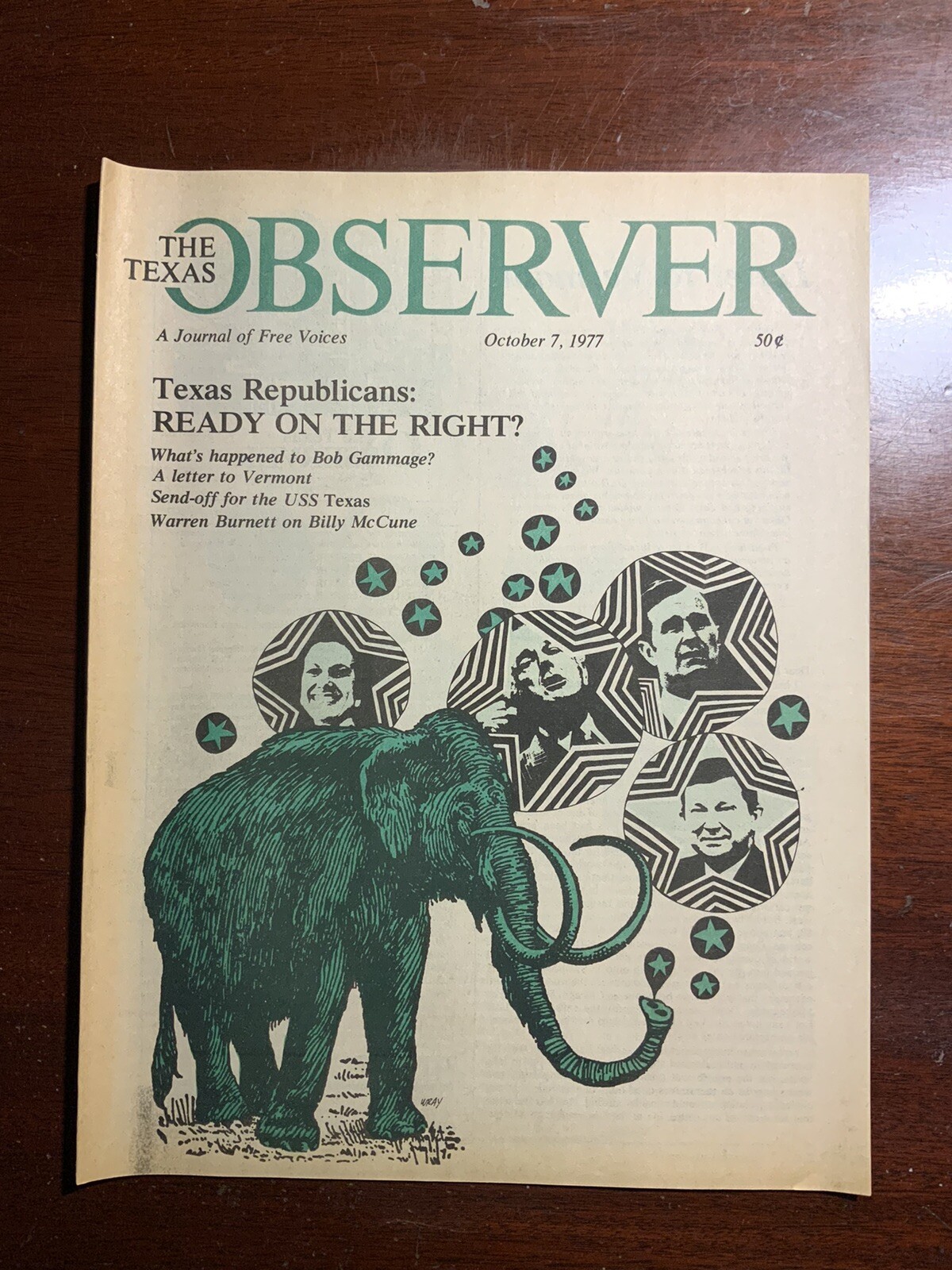 The Texas Observer October 7 1977 Texas Republicans Bob Gammage Billy ...