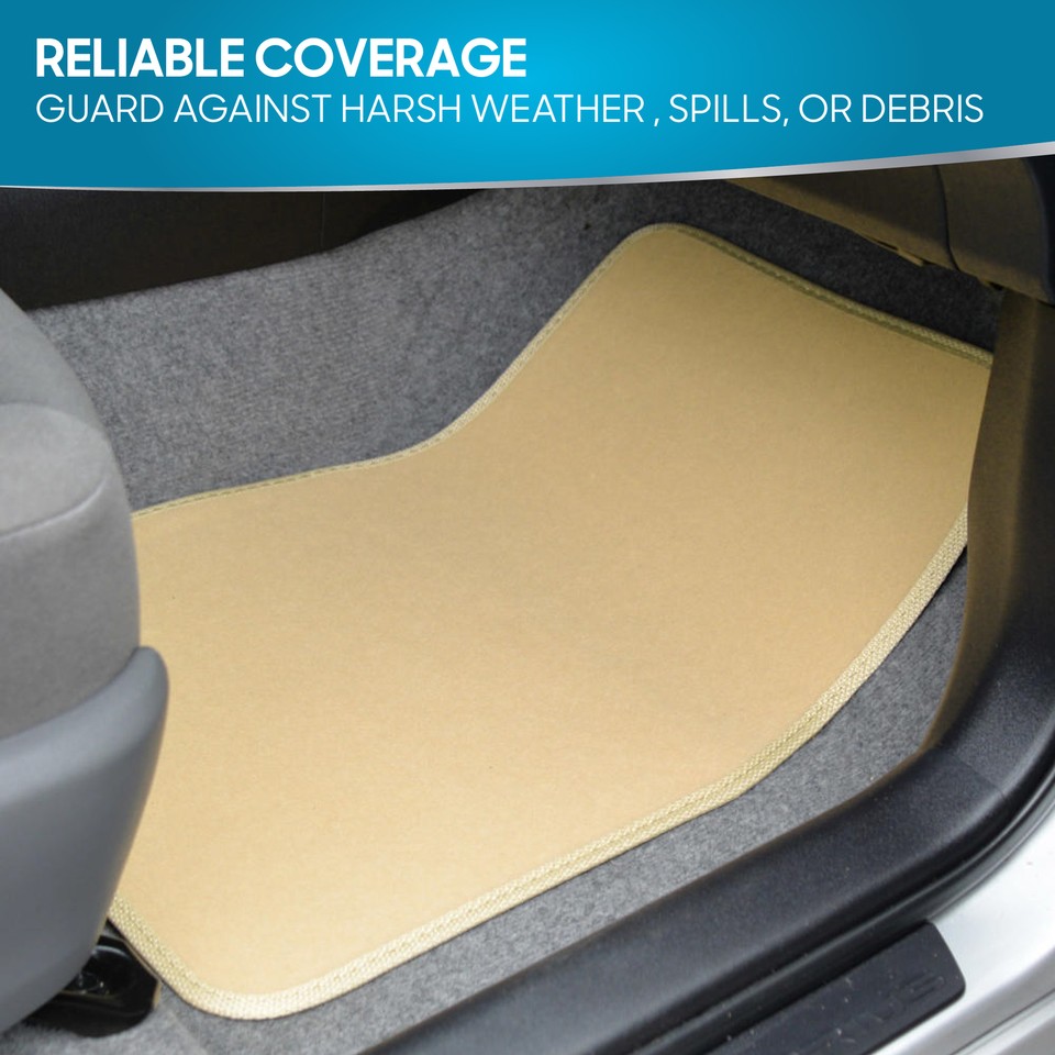 Car Carpet Floor Mats 4 Piece Vinyl Heel Pad Rug for Sedan & SUV Car ...