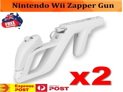 2x White Zapper Gun for Nintendo Wii Remote Controller Call Of Duty ...