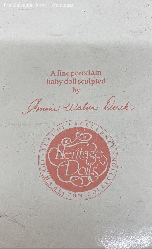 The Hamilton Collection Jessica Fine Porcelain Blue Eyes Baby Girl Doll ...