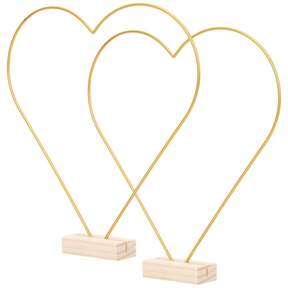 2 Sets Wreath Making Supplies Craft Hoop Heart Metal Frame | eBay UK