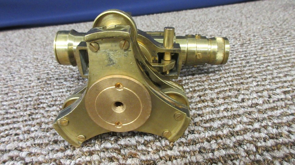 Stanley London Dumpy Surveyor's Level Transit Theodolite Scope Brass ...