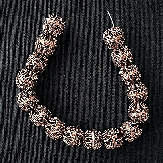 14mm ORNATE COPPER BEADS, 16pieces | eBay