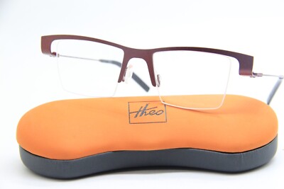 NEW THEO VITAMIN C 311 RED BLACK AUTHENTIC FRAMES W/ CASE EYEGLASSES 46 ...