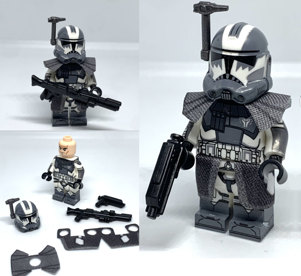 Lego RARE custom Wolfpack Clone Troopers - 8 Figures, Commander Wolffe ...