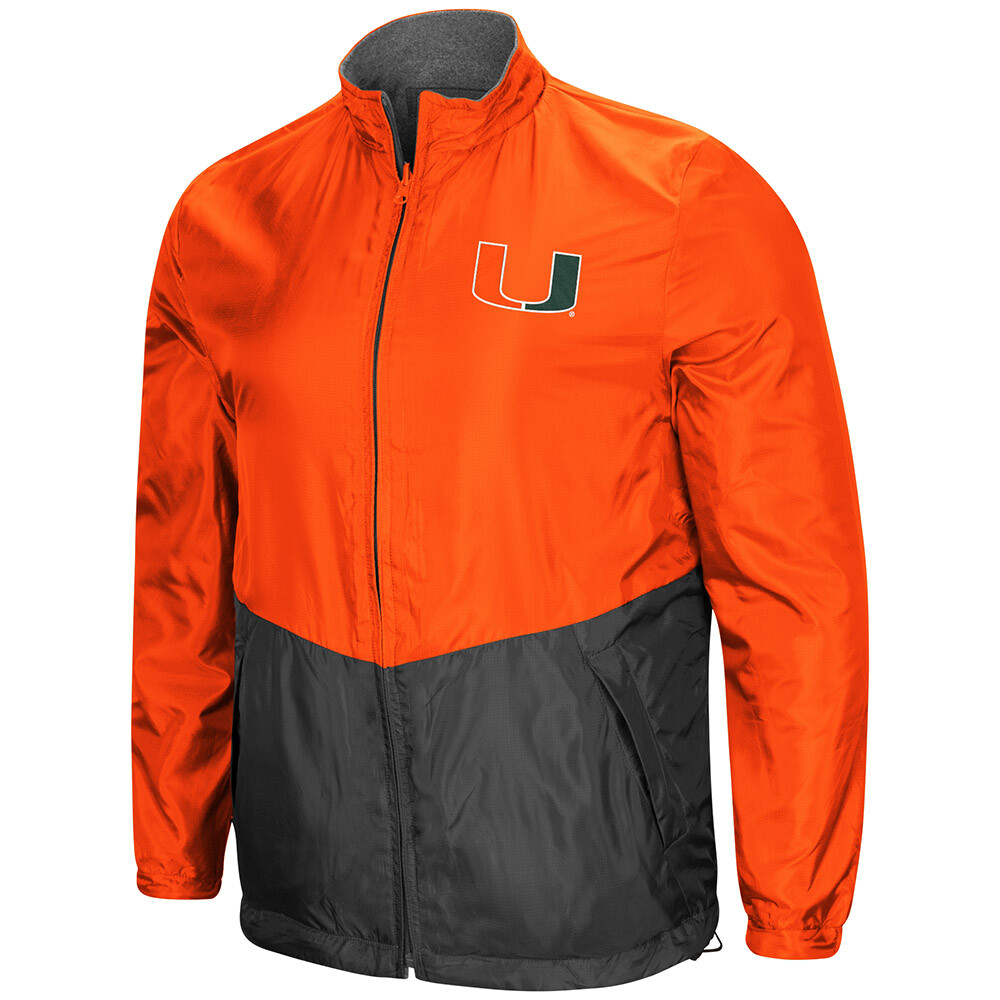 Miami Hurricanes "Halfback" Reversible Polar Fleece/Rain Jacket (M ...