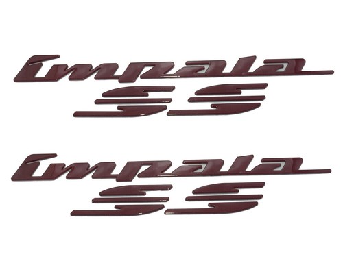 2X 94-96 Impala SS Emblem Right Left Quarter Panel Letter Badge Dark ...