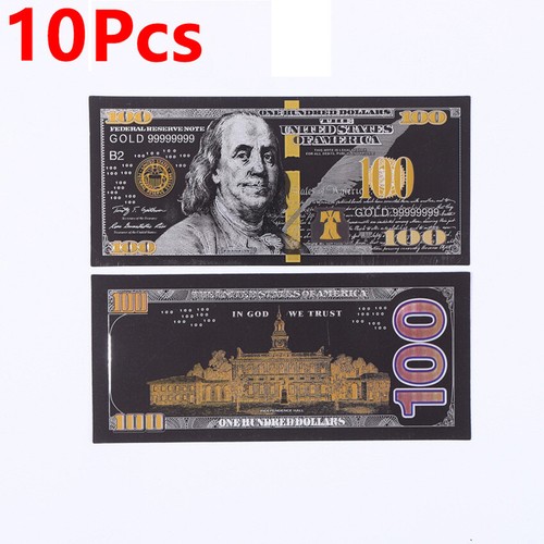10 Pc Plastic Prop Commemorative Coin 100 Dollar Bills USA Banknote ...