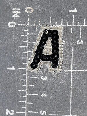 Vintage Letter A Sequin Beads Patch Initial Name AHS AU ASU UofA ...