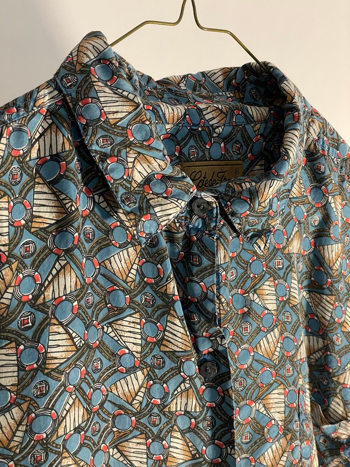 Vintage Cote de France Mens 100% SILK - Button Down Shirt- Size 2X ...