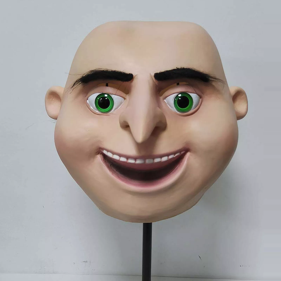 Despicable Me Gru Costume Minions Gru Mask Halloween Cosplay Bald Cap ...