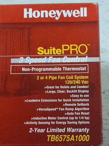 Honeywell SuitePRO TB6575A1000 Thermostat 2/4 Pipe Heat/Cool/Auto 3 ...
