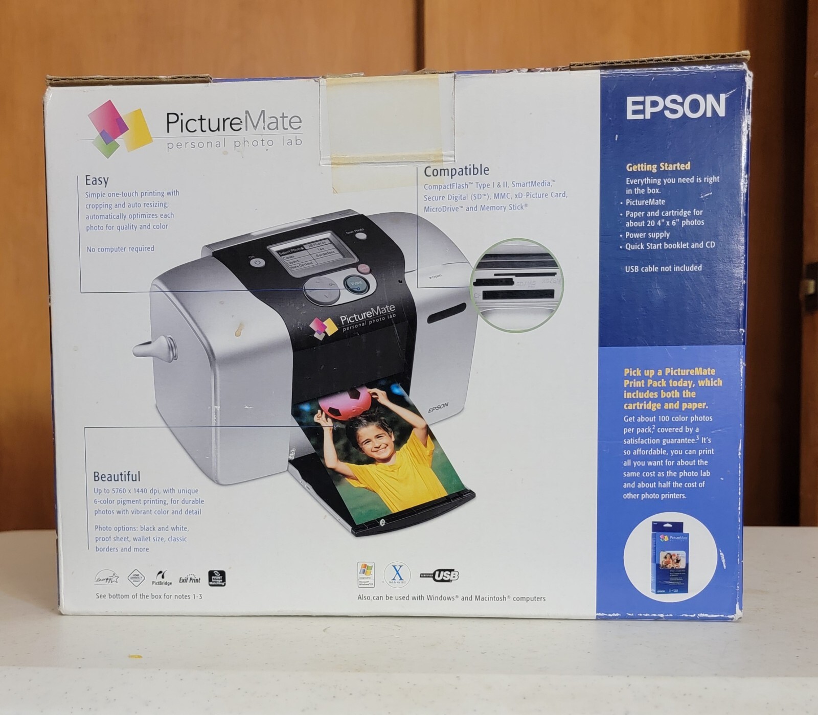 Epson PictureMate Personal Photo Lab Printer + 100 Piece Print Pack ...