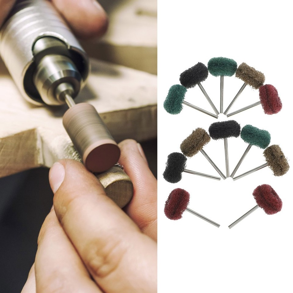 12 Pcs Abrasive Buffing Wheels Polishing Grinding Head Drill Accessory ...